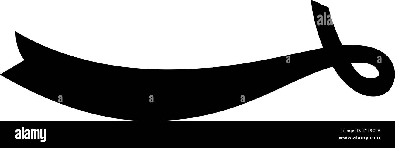 This simple black ribbon banner is perfect for representing mourning ...