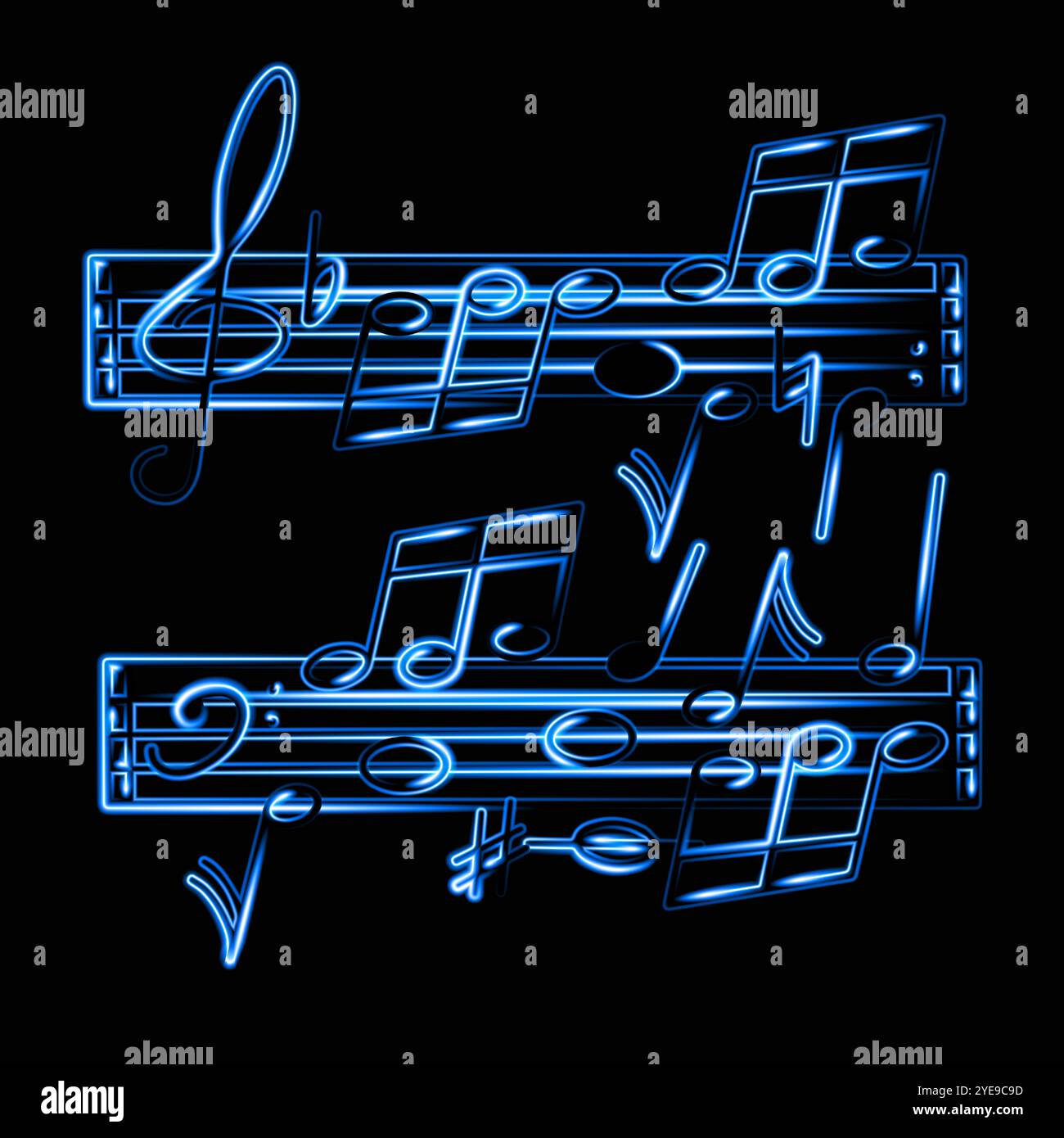 Energetic arrangement of musical notes hi-res stock photography and ...