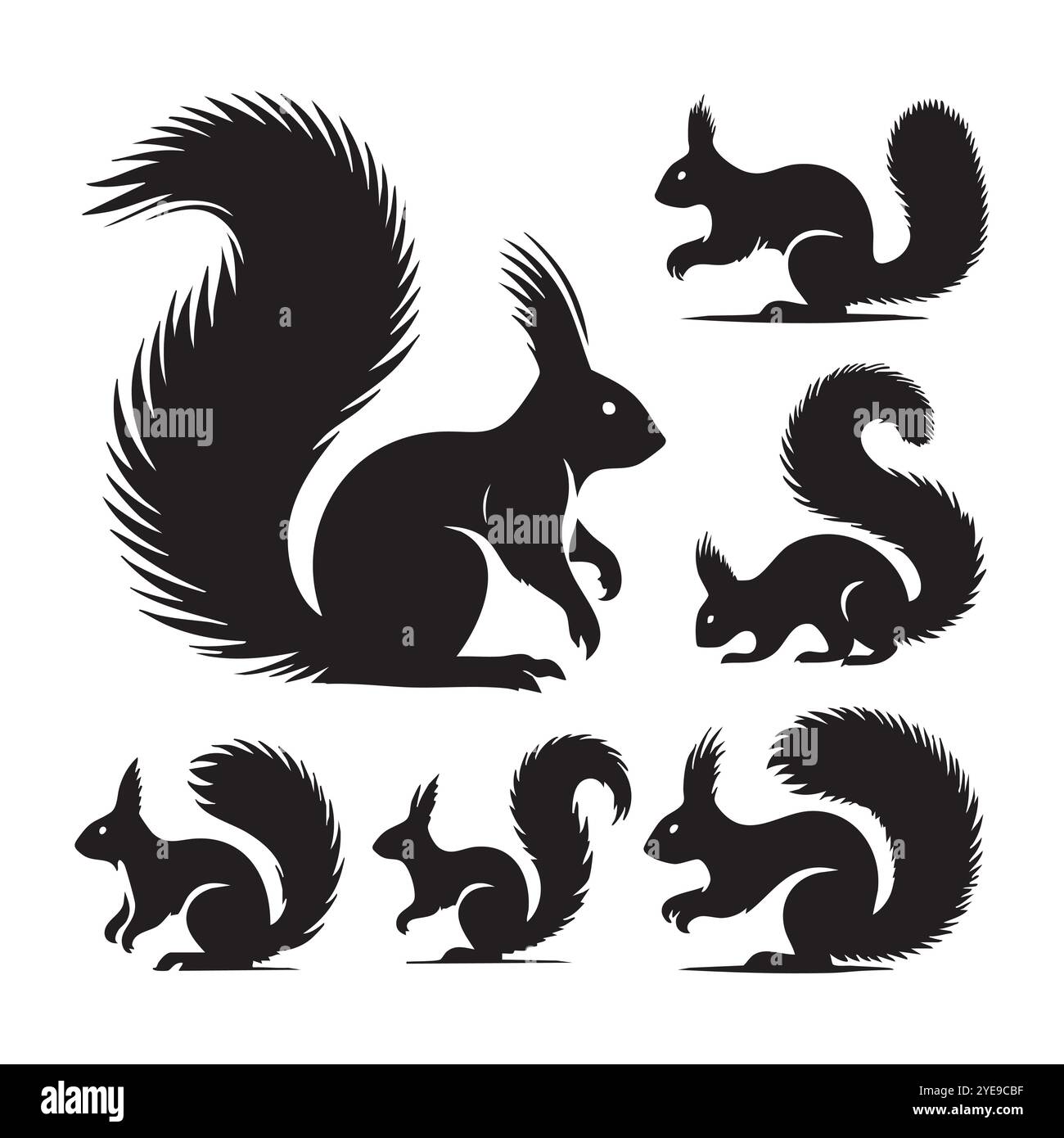 Squirrel side view Stock Vector Images - Alamy