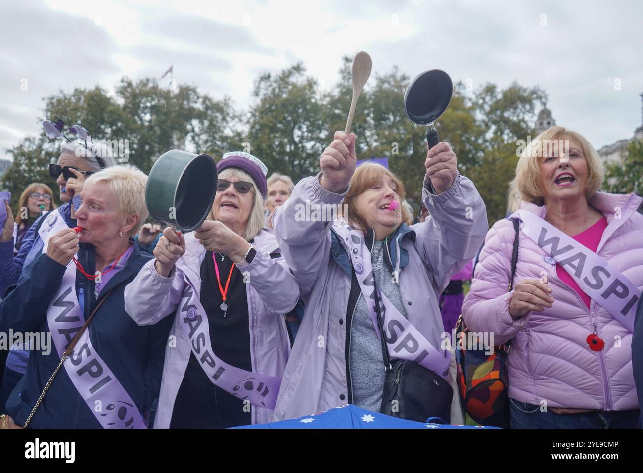 London, UK. 30 October 2024 WASPI Women take part in in Budget protest ...