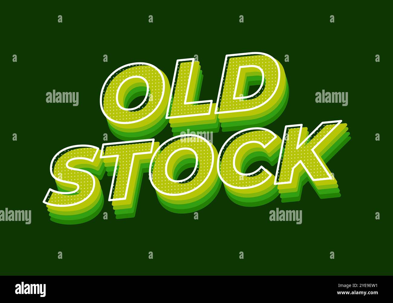 Old stock. Text effect design in 3D look with pop up colors for ...