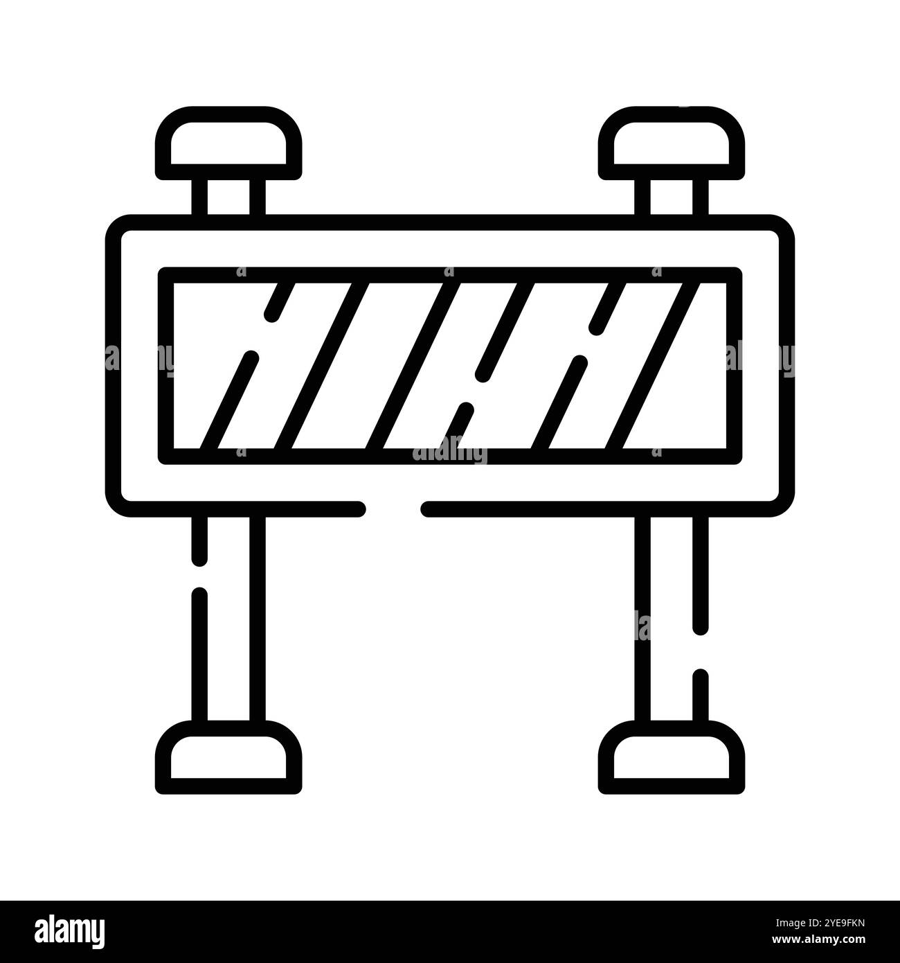 Under construction sign illustration Black and White Stock Photos ...