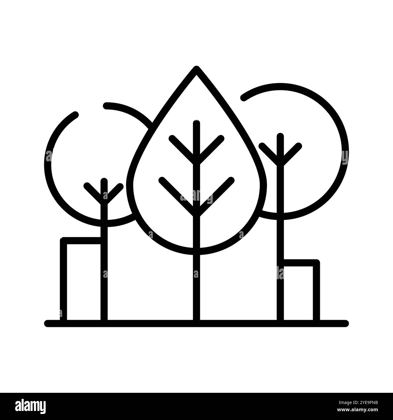 Modern woodland icon hi-res stock photography and images - Alamy