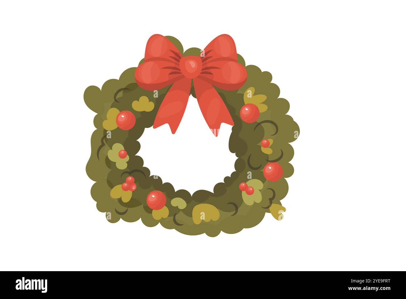 Gold christmas wreath hanging Stock Vector Images - Alamy