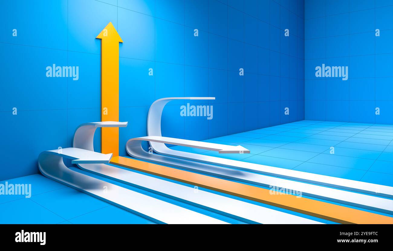 Multiple arrows pointing upwards symbolizing growth and success Stock ...