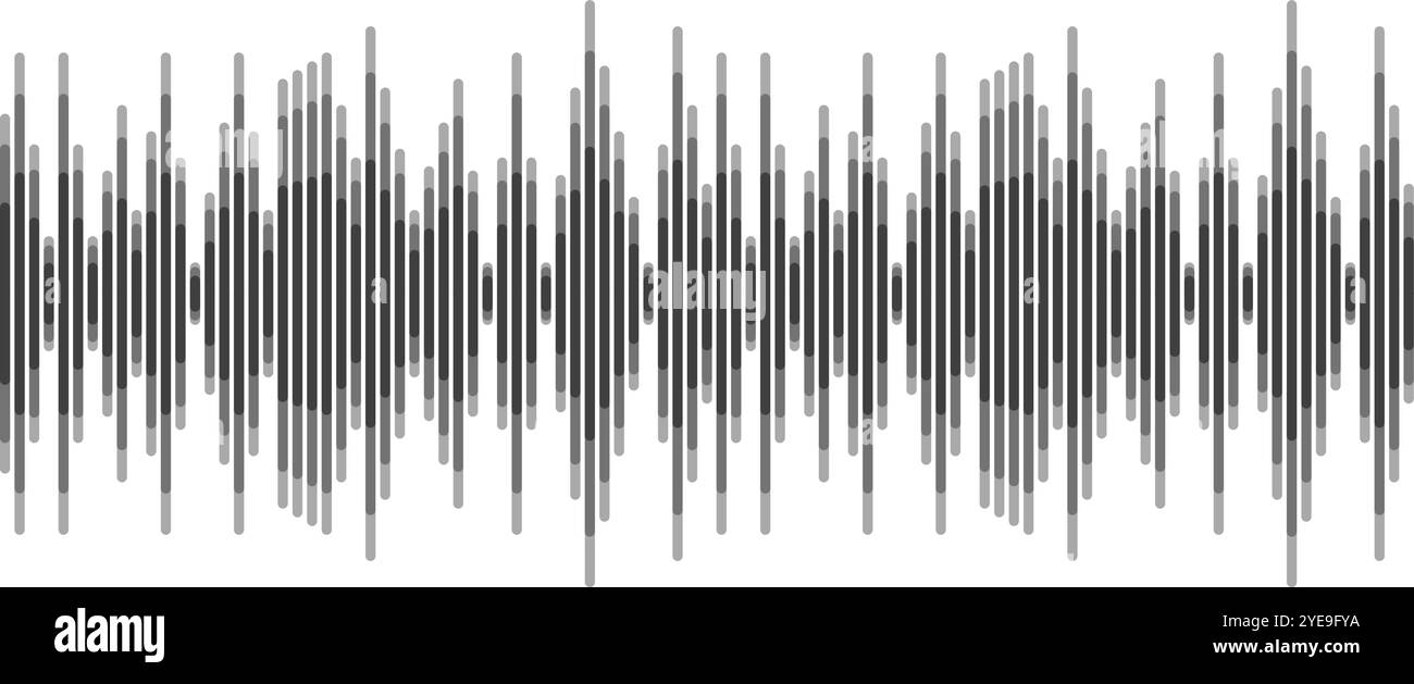 Abstract Sound Wave Visualization With Vertical Bars Representing Audio