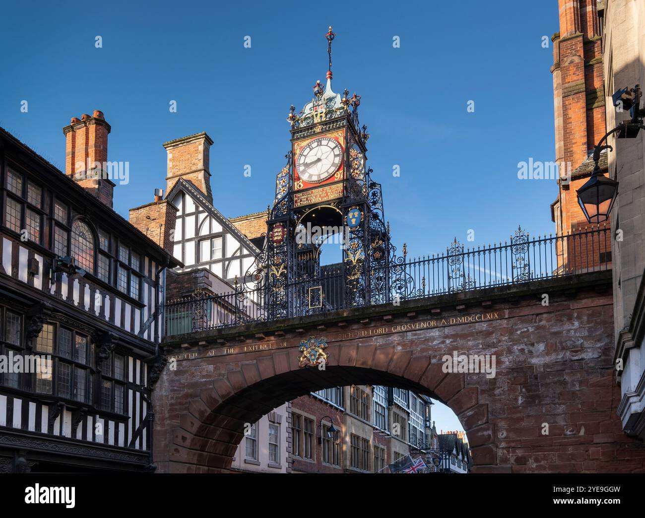 Eastgate and The Eastgate Clock on the city walls, Eastgate Street ...
