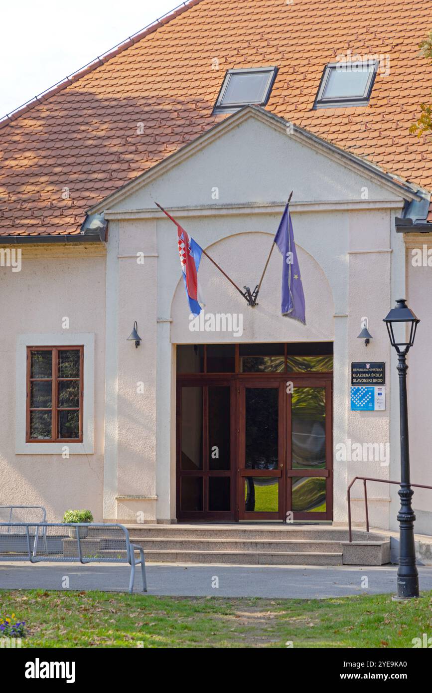 Slavonski Brod, Croatia - October 23, 2024: Entrance to Music School ...