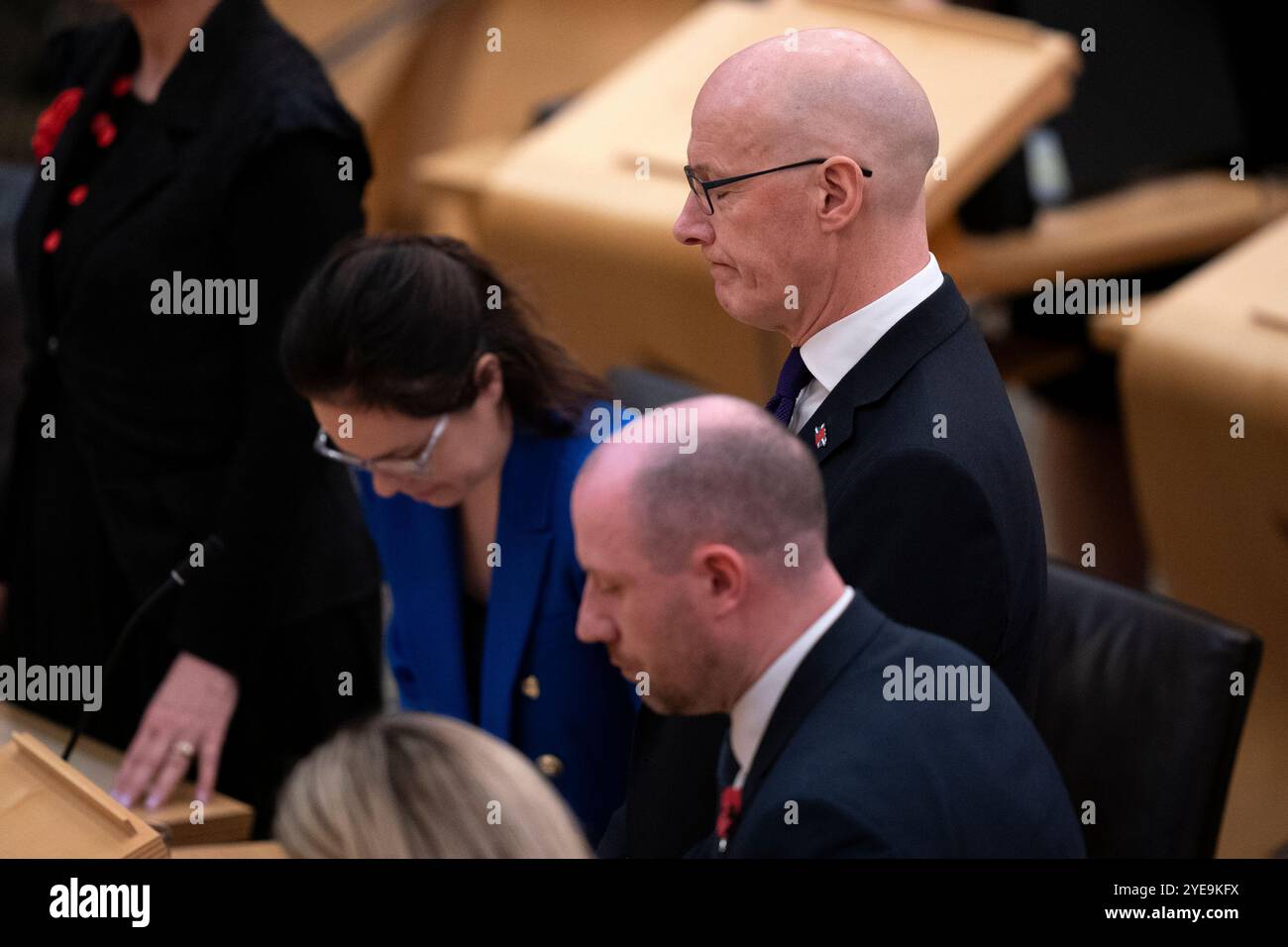 First Minister John Swinney during the Motion of Condolence for the ...