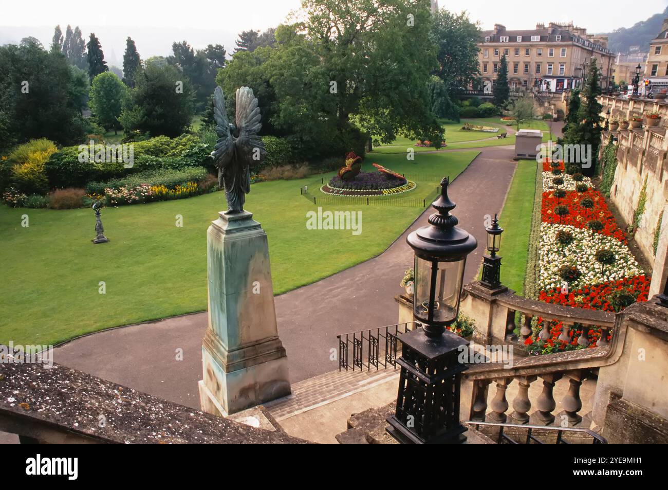 Parade Gardens, a park in the city of Bath, UK; Bath, Somerset, England ...
