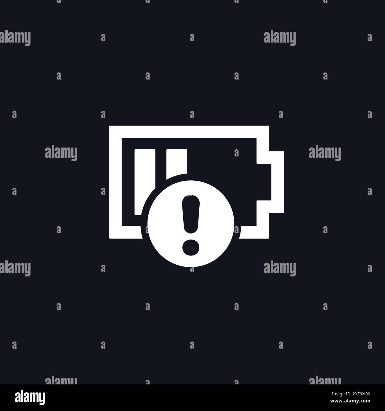 battery warning icon, vector pictogram Stock Vector Image & Art - Alamy