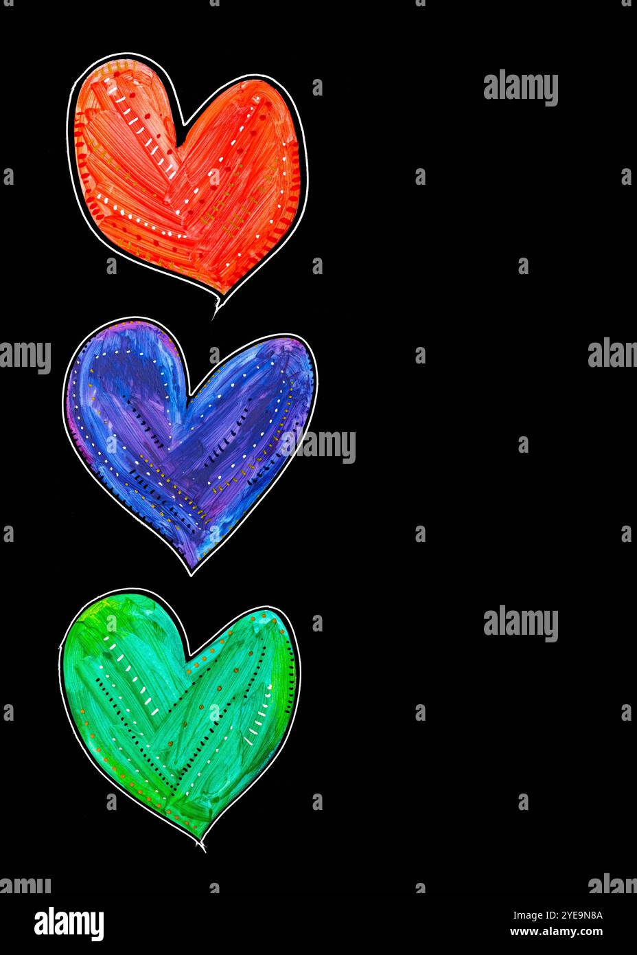 Three hearts hi-res stock photography and images - Alamy