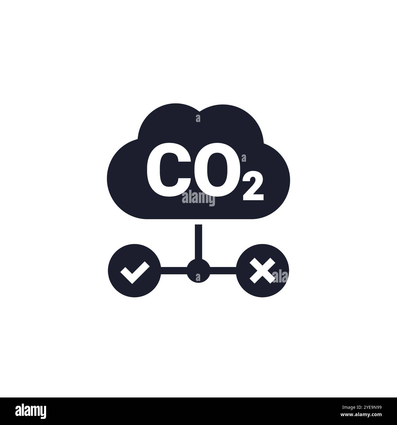 carbon management icon, reducing co2 gas emission Stock Vector Image ...