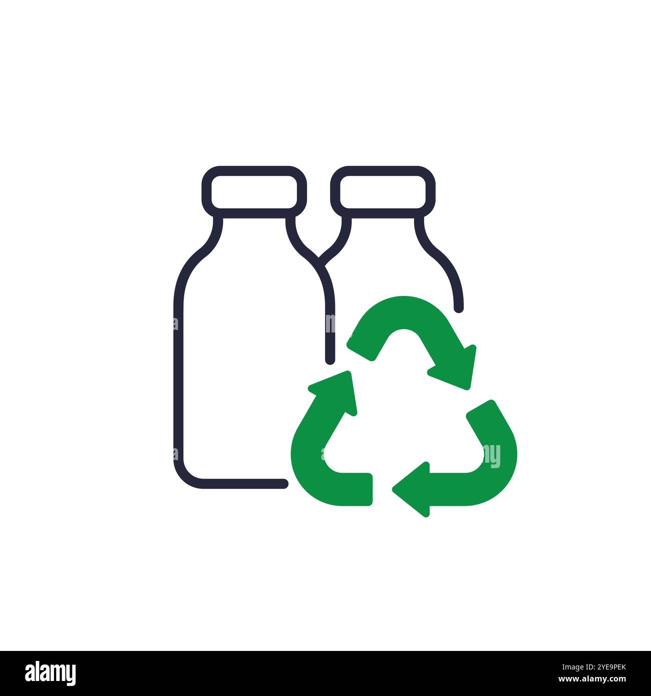 Bottles ready for recycling Stock Vector Images - Alamy