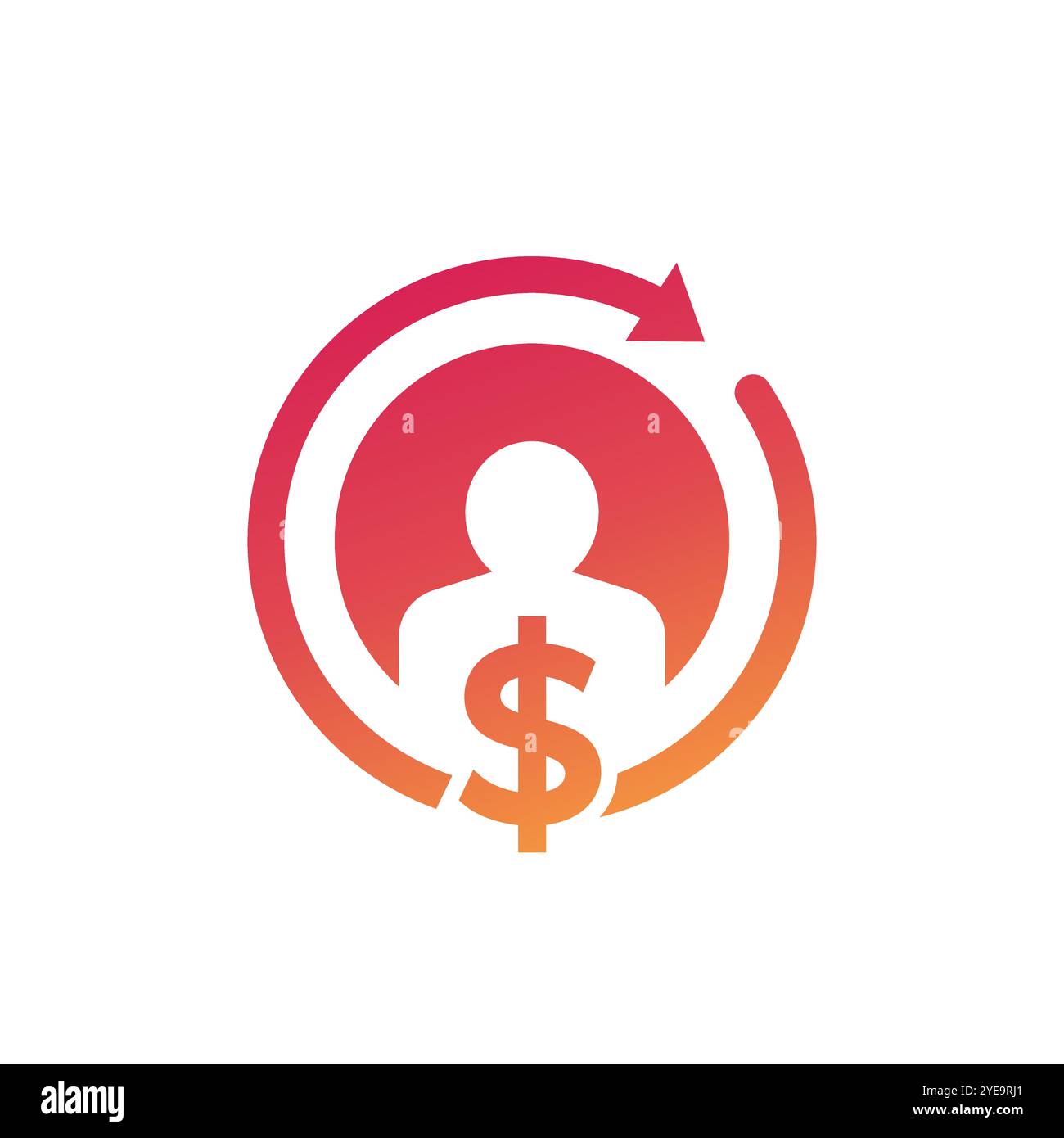 employee turnover cost icon on white Stock Vector Image & Art - Alamy