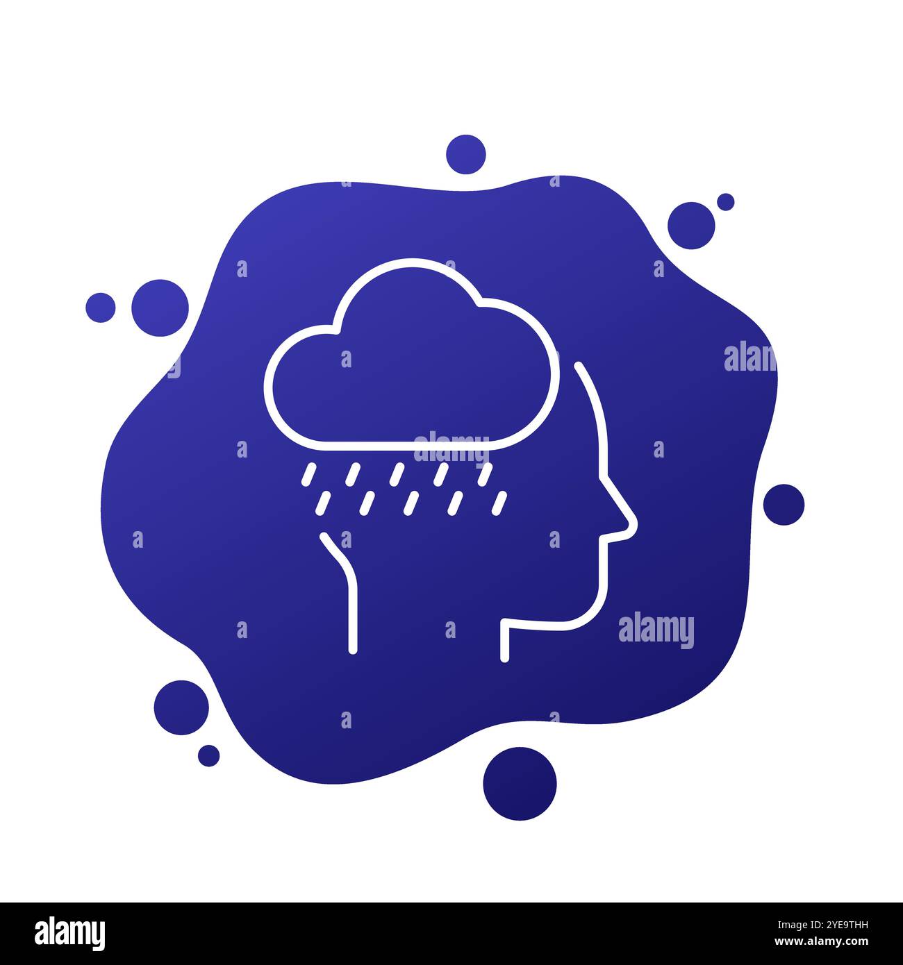 bad mood icon with rain cloud, line vector Stock Vector Image & Art - Alamy