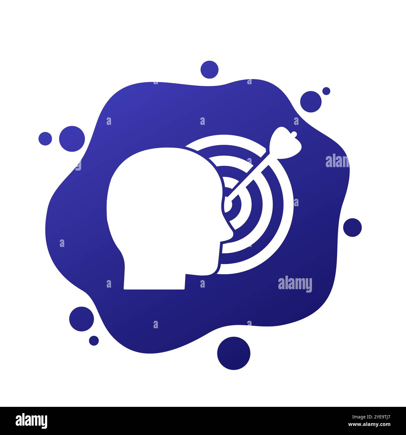 personal goal icon with a target, vector Stock Vector Image & Art - Alamy