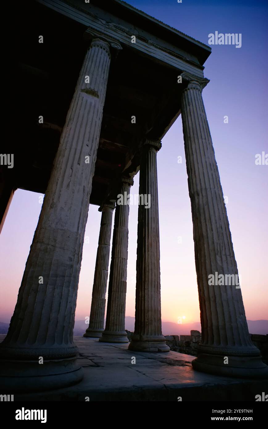 Erechtheion (or Temple of Athena Polias) showing Ionic architecture in the Acropolis of Athens ...