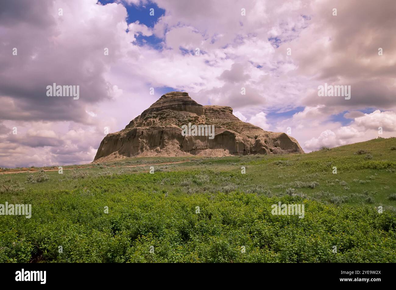 Castle Butte in the Big Muddy Badlands of Saskatchewan; Saskatchewan ...