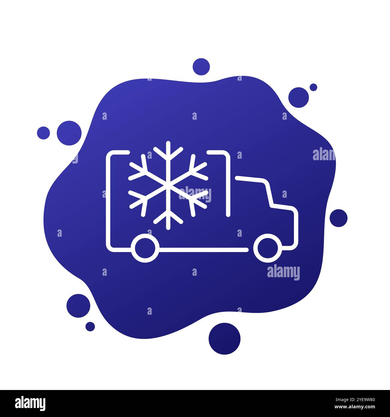 refrigerated truck icon, fridge van line vector Stock Vector Image ...