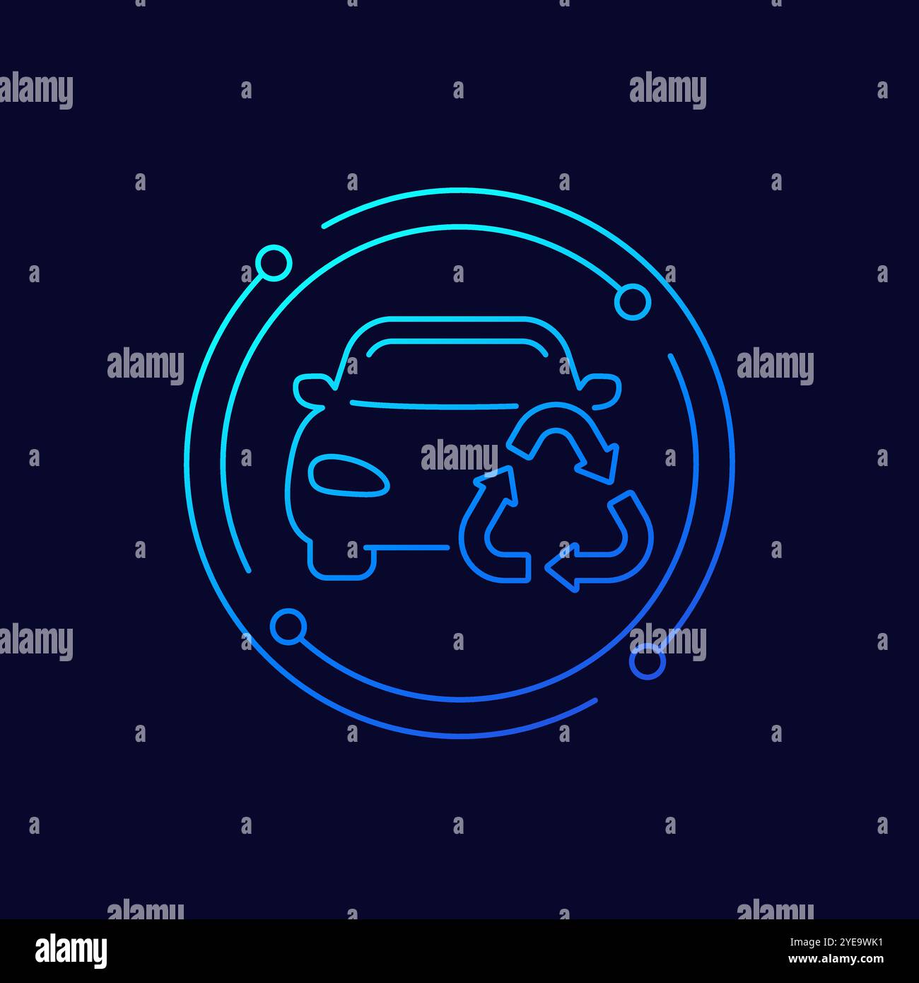 car recycling icon, linear design Stock Vector Image & Art - Alamy