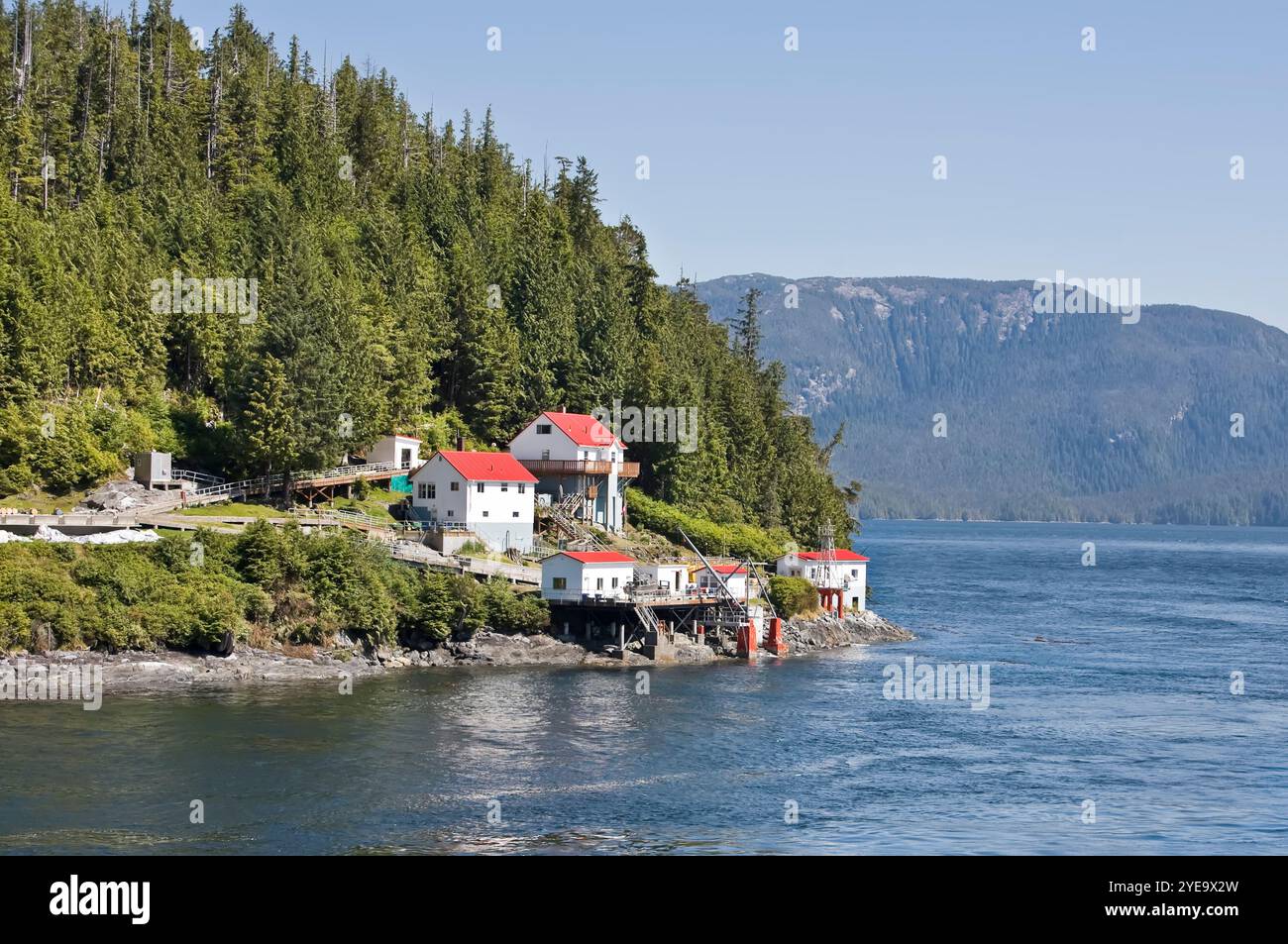 Boat Bluff Lighthouse on Sarah Island, along the Tolmie Channel of ...