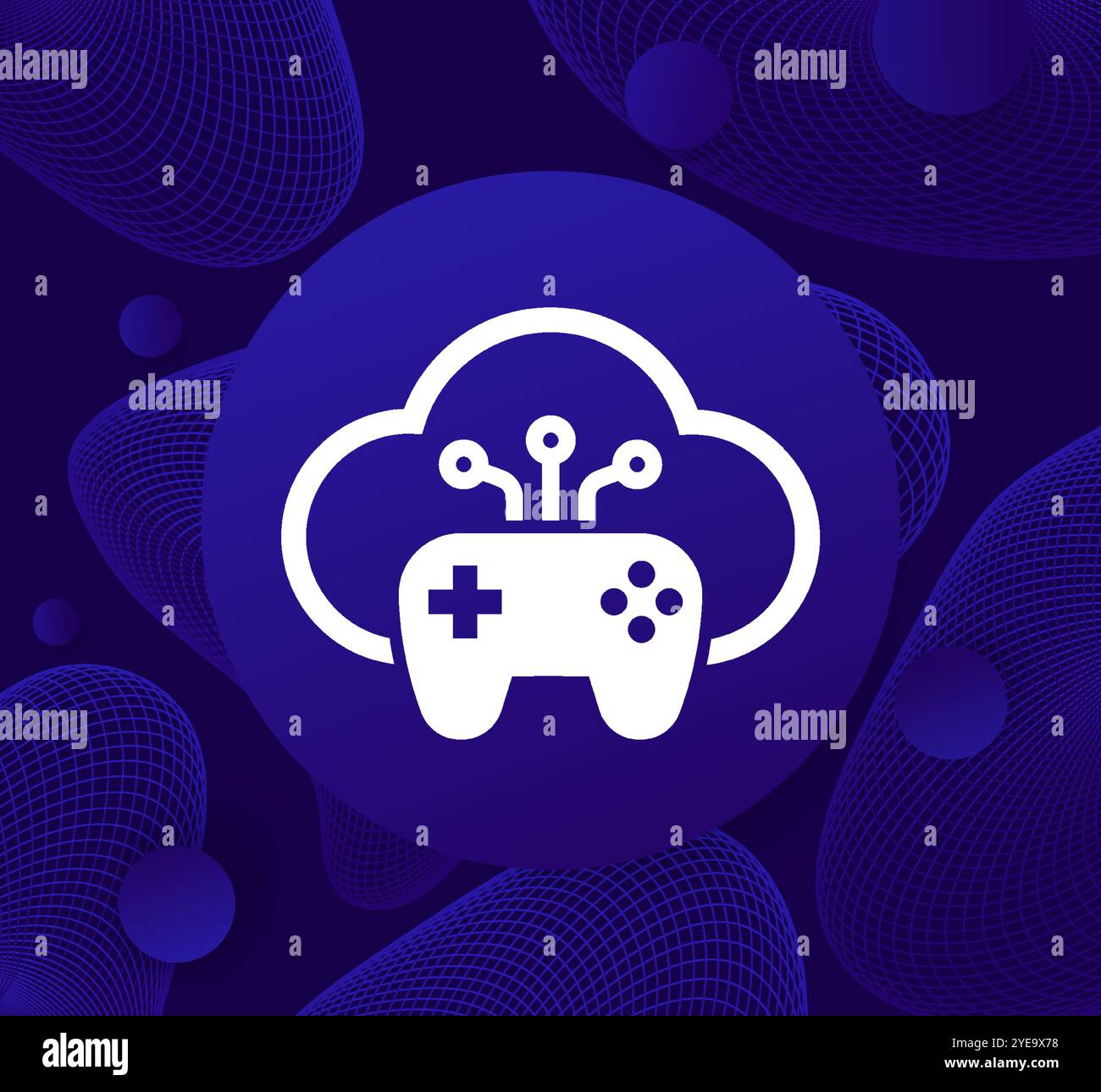 game server icon with gamepad, cloud gaming vector Stock Vector Image ...
