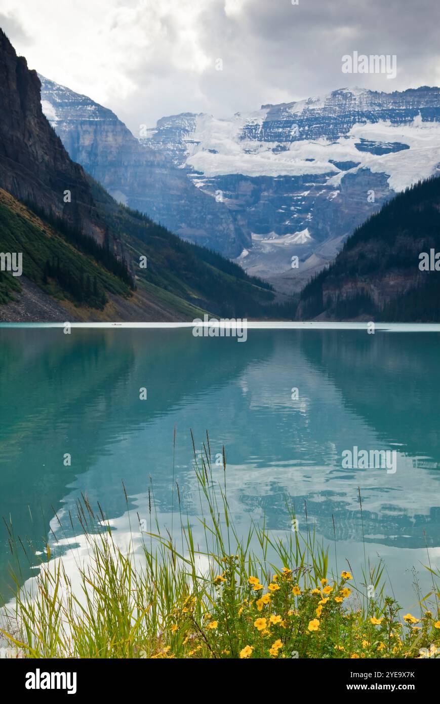 Mount Victoria and Lake Louise in Banff National Park; Alberta, Canada ...