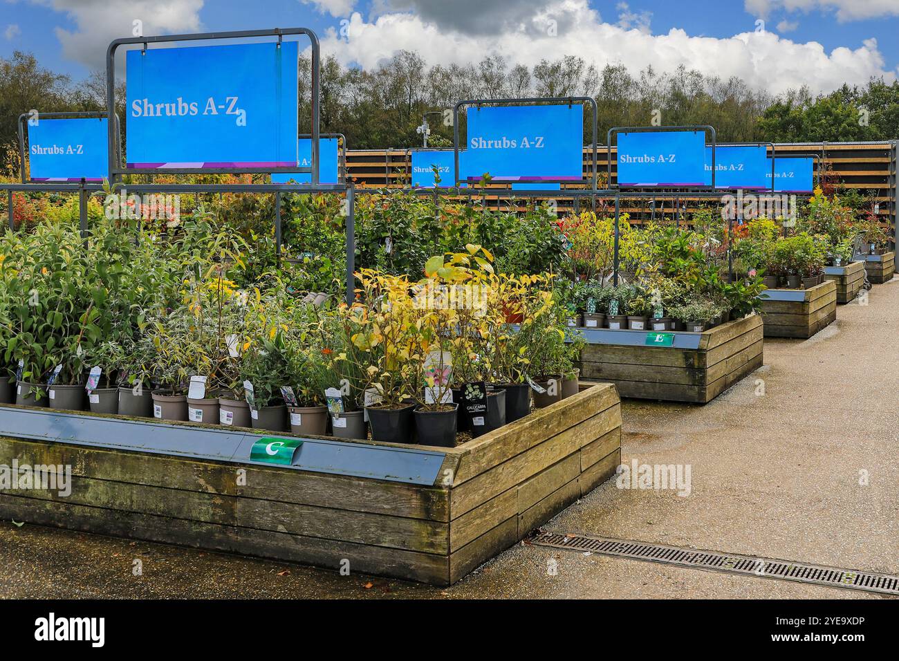 Signs for Shrubs A to Z for sale at the garden centre at RHS ...