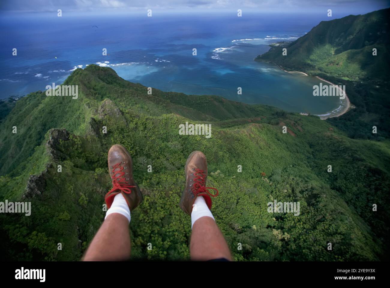 Aerial view kahana valley hawaii hi-res stock photography and images ...