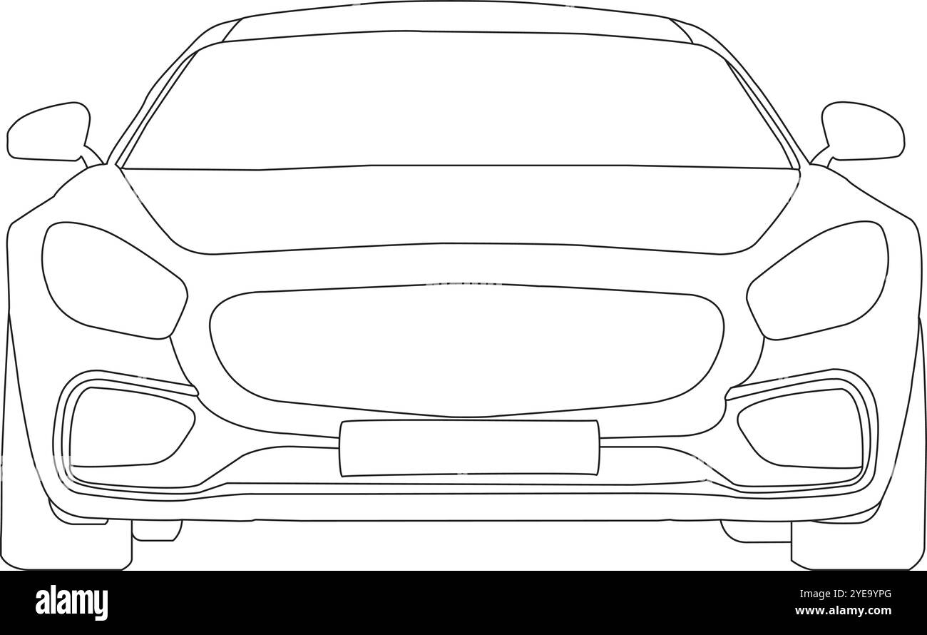 Cars line drawing hi-res stock photography and images - Alamy