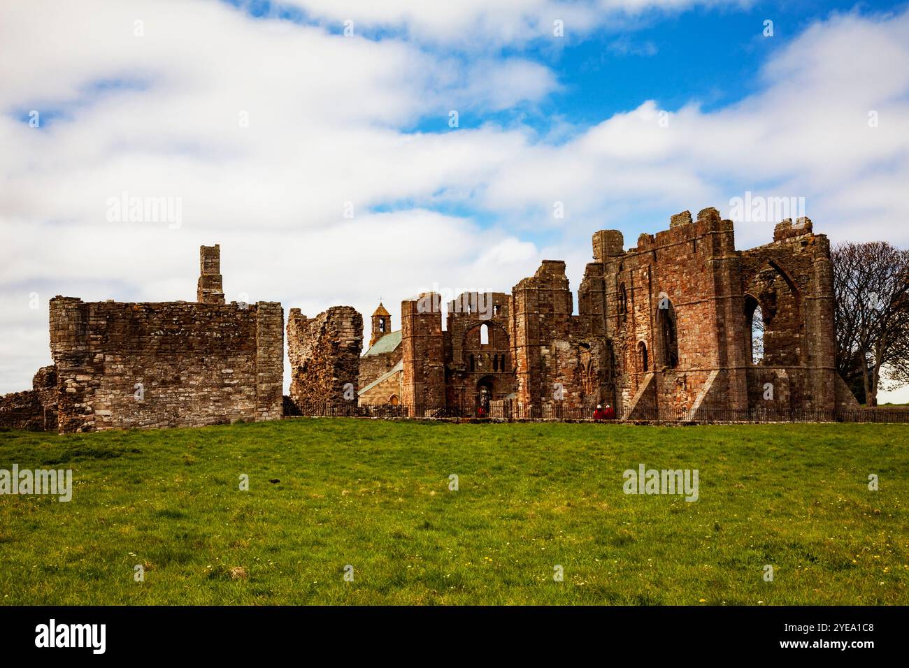 Lindisfarne church ruins of the medieval priory on Holy Island ...