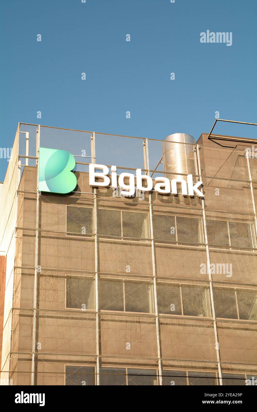Bigbank sign on building in Tallinn - Estonia, Bigbank is an Estonian ...