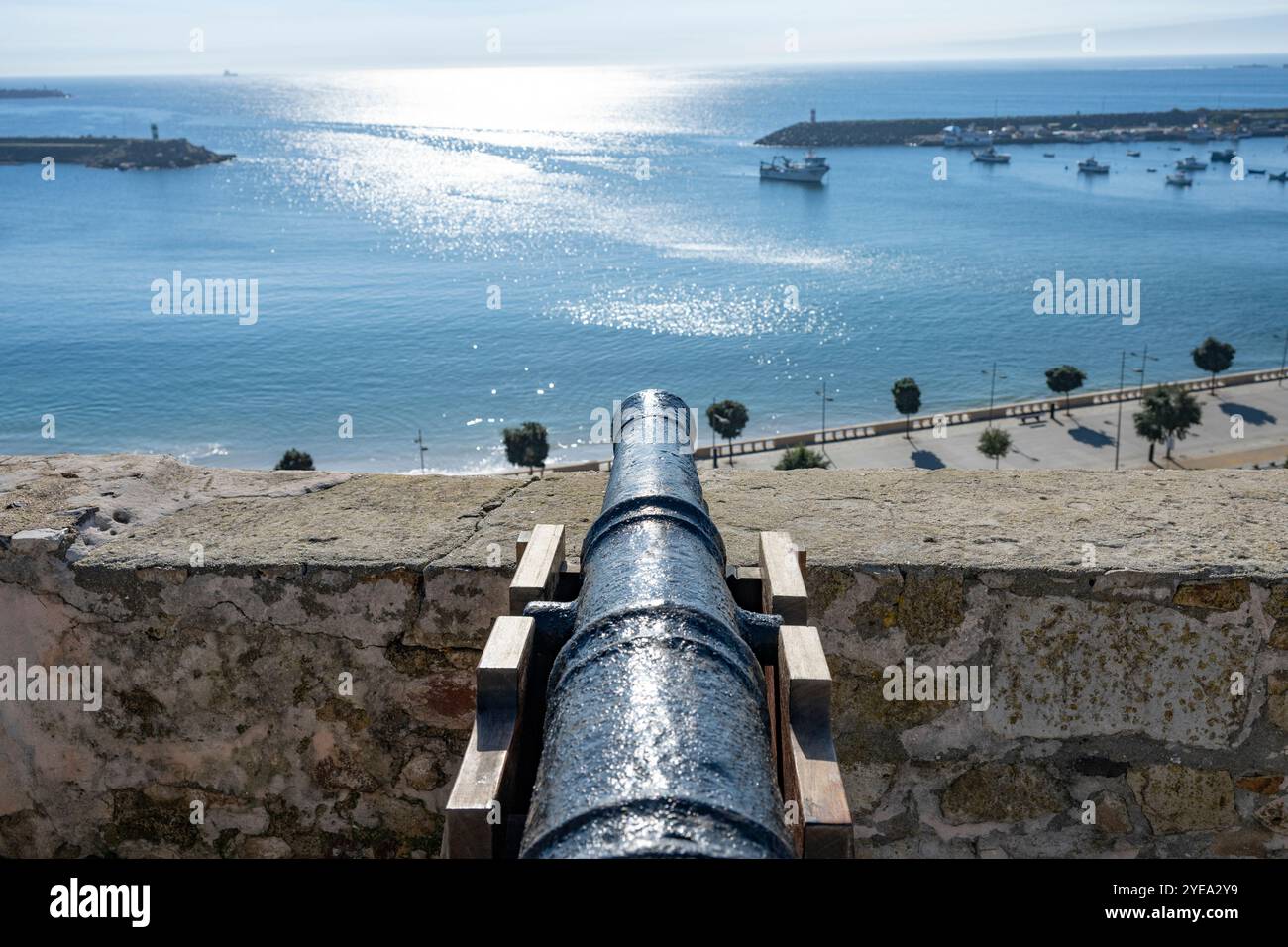 Town of Sines on the coast of Portugal, a popular beach spot and the ...