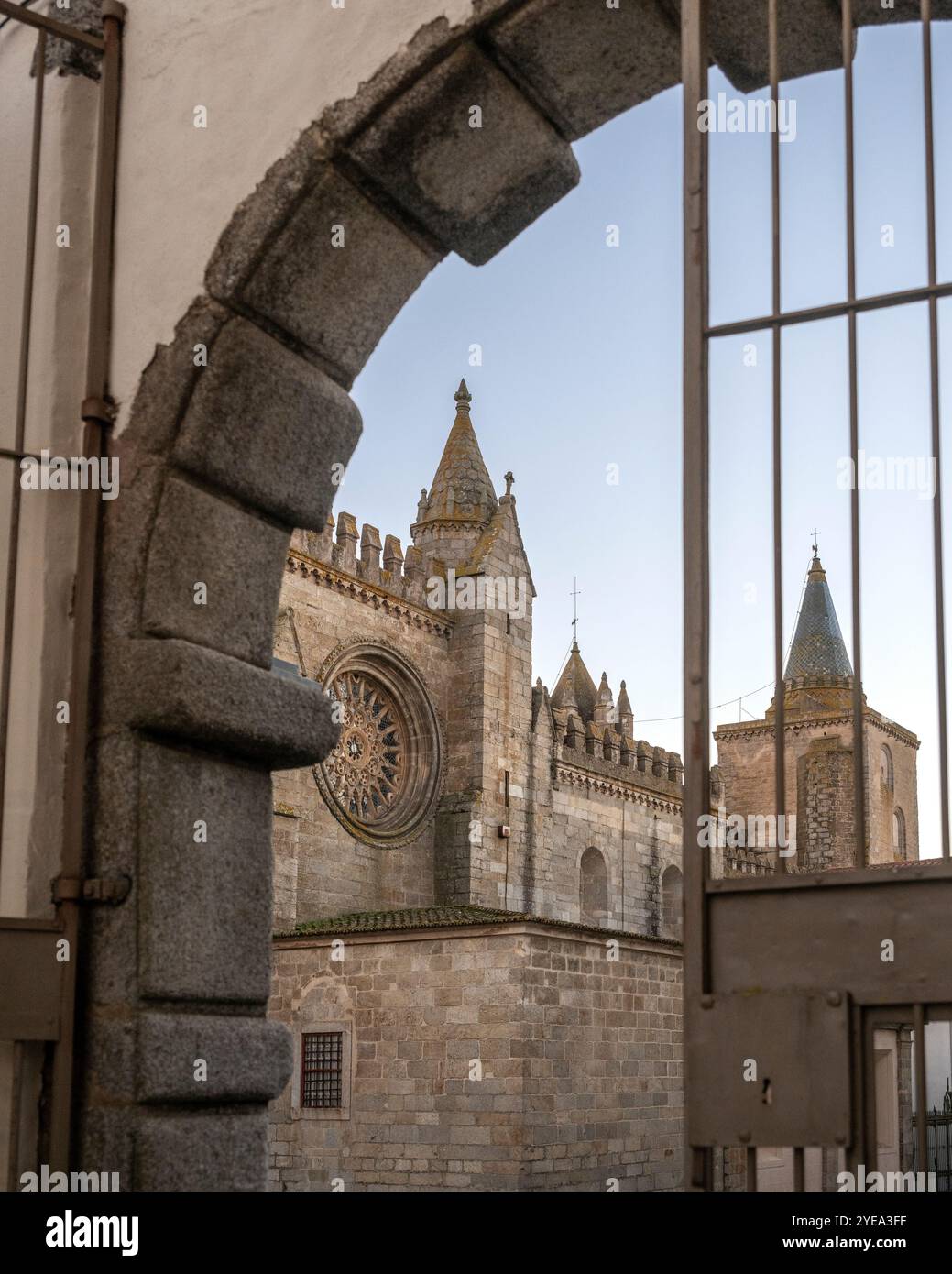 Historic architecture in Evora, the capital of Portugal's south-central ...