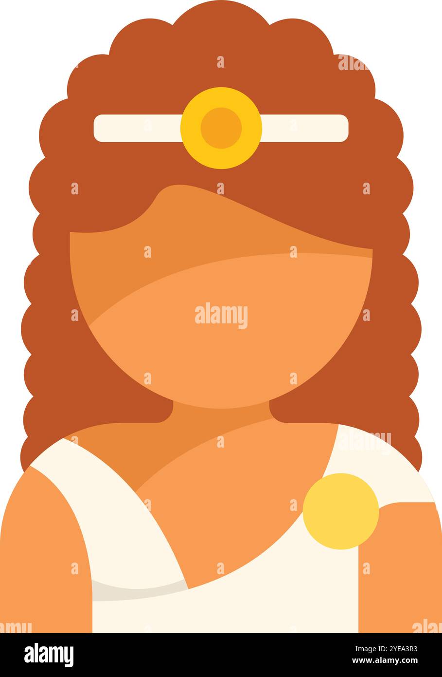 This vector illustration features a young woman wearing traditional ...