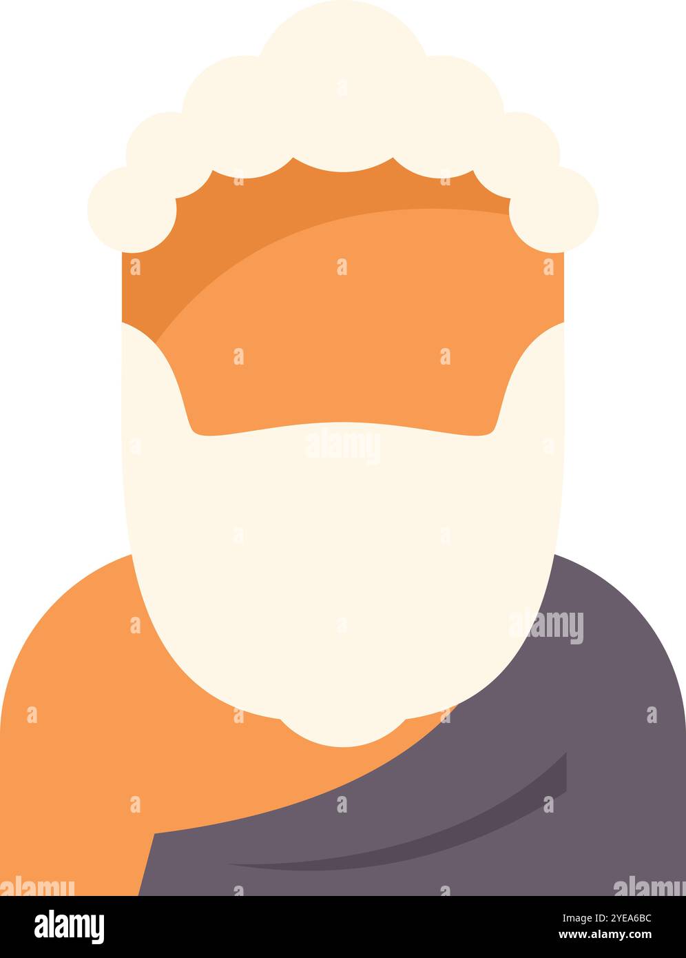 This vector graphic depicts an ancient greek philosopher, recognizable ...