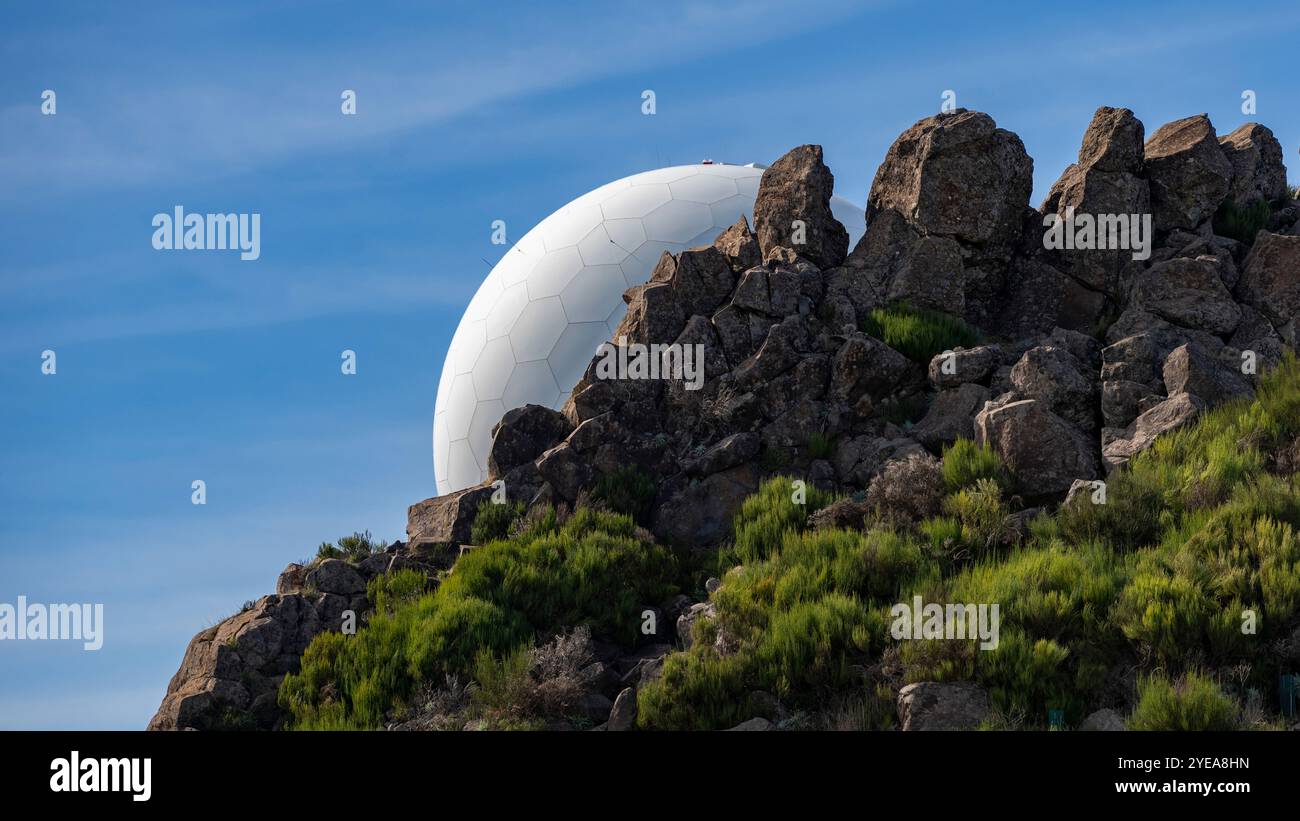 Optical observatory at Pico do Areeiro, Madeira island's third highest ...