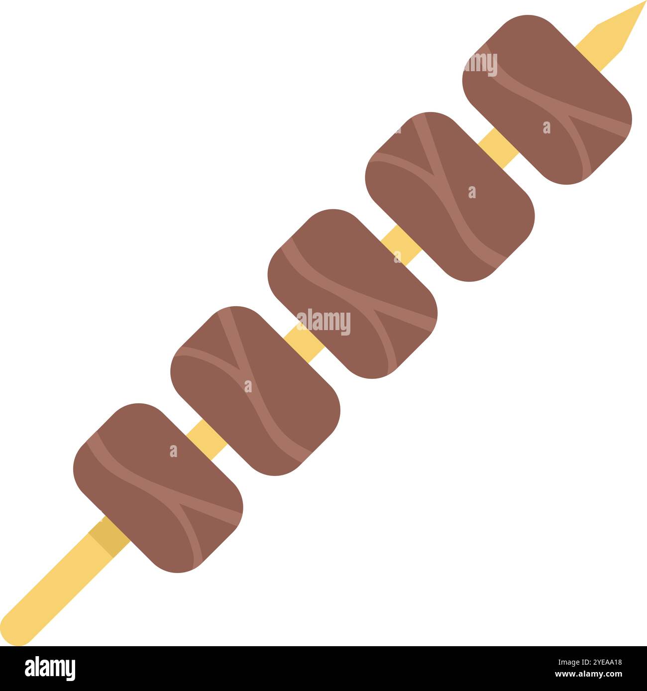 Succulent pieces grilled meat Stock Vector Images - Alamy