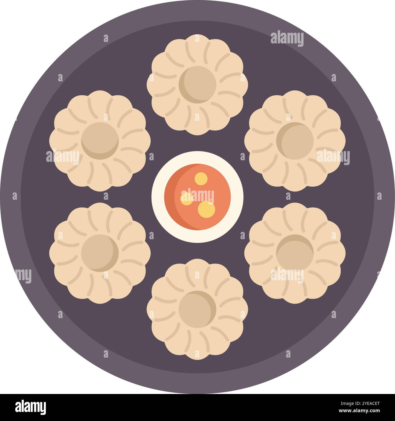 Six dumplings Stock Vector Images - Alamy