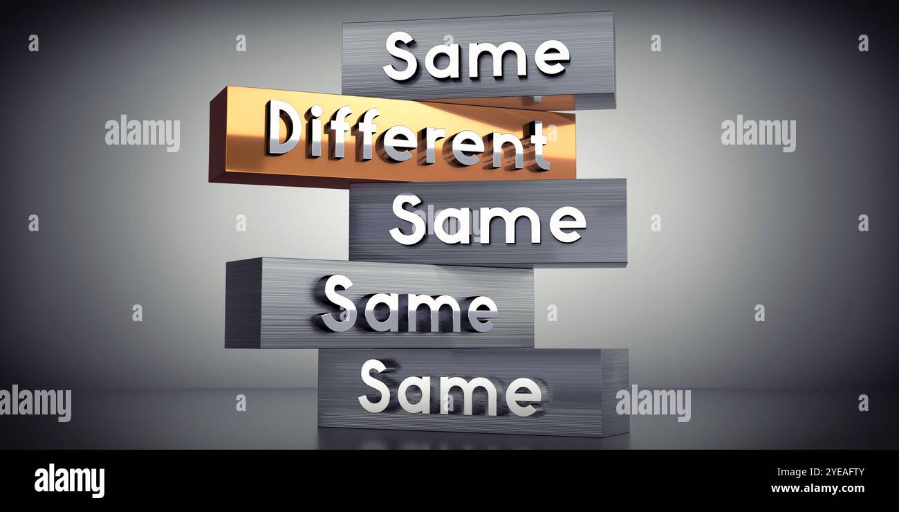 Same as different hi-res stock photography and images - Alamy