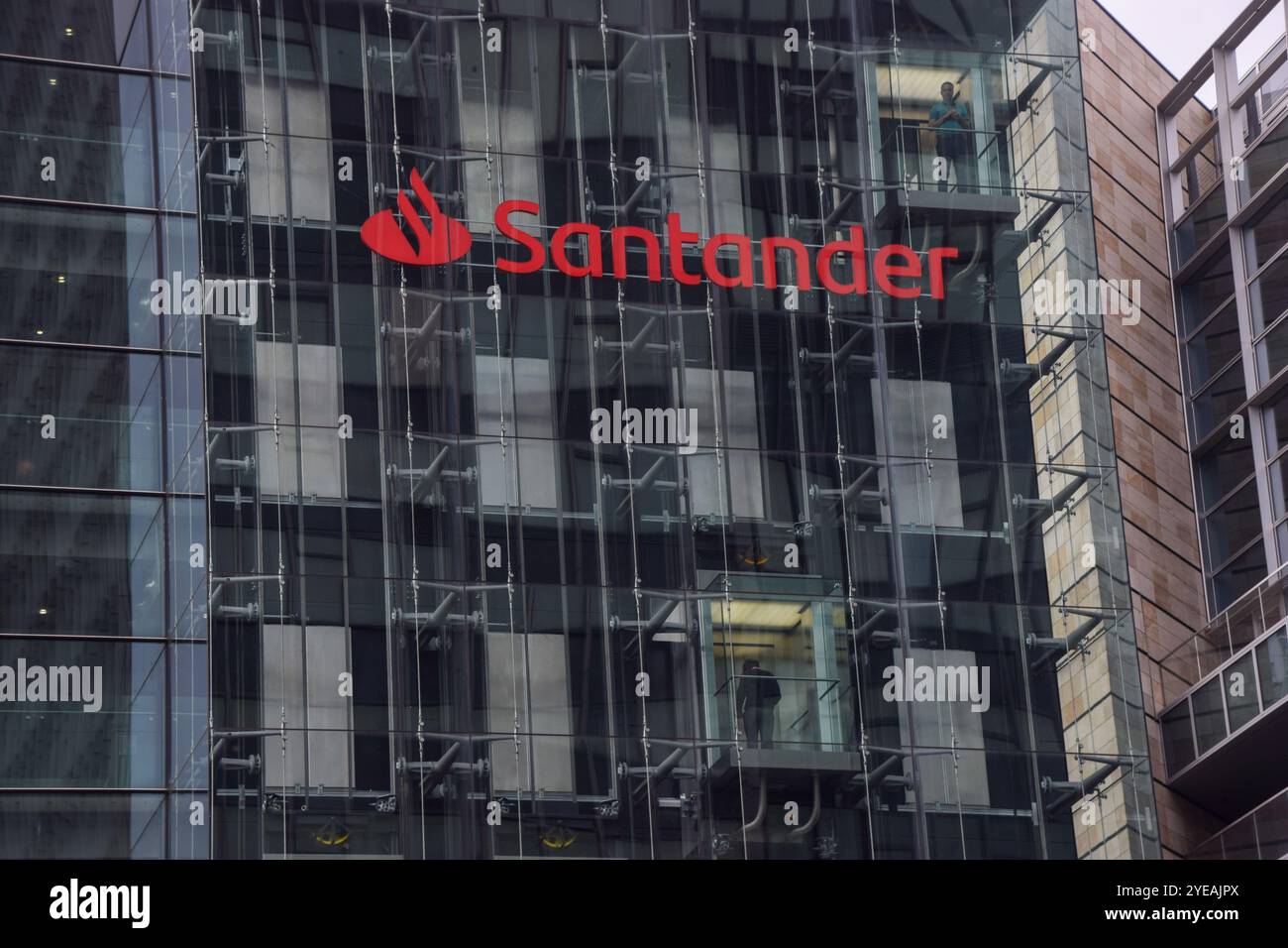 Santander bank headquarters building logo hi-res stock photography and ...