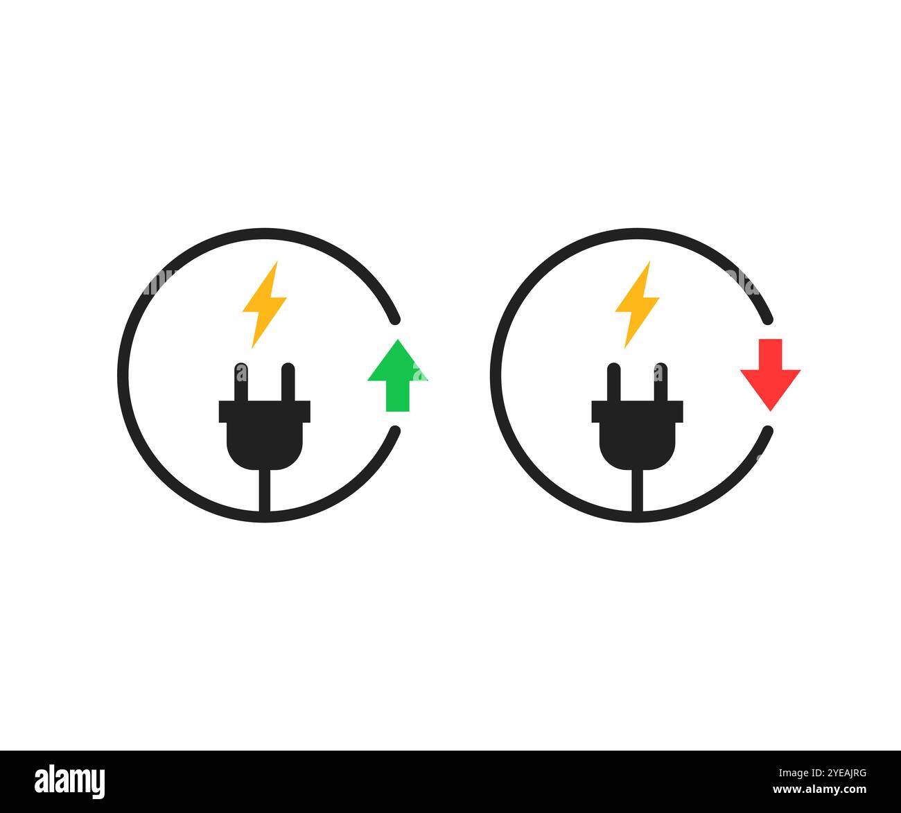 Power energy production icons Stock Vector Images - Alamy