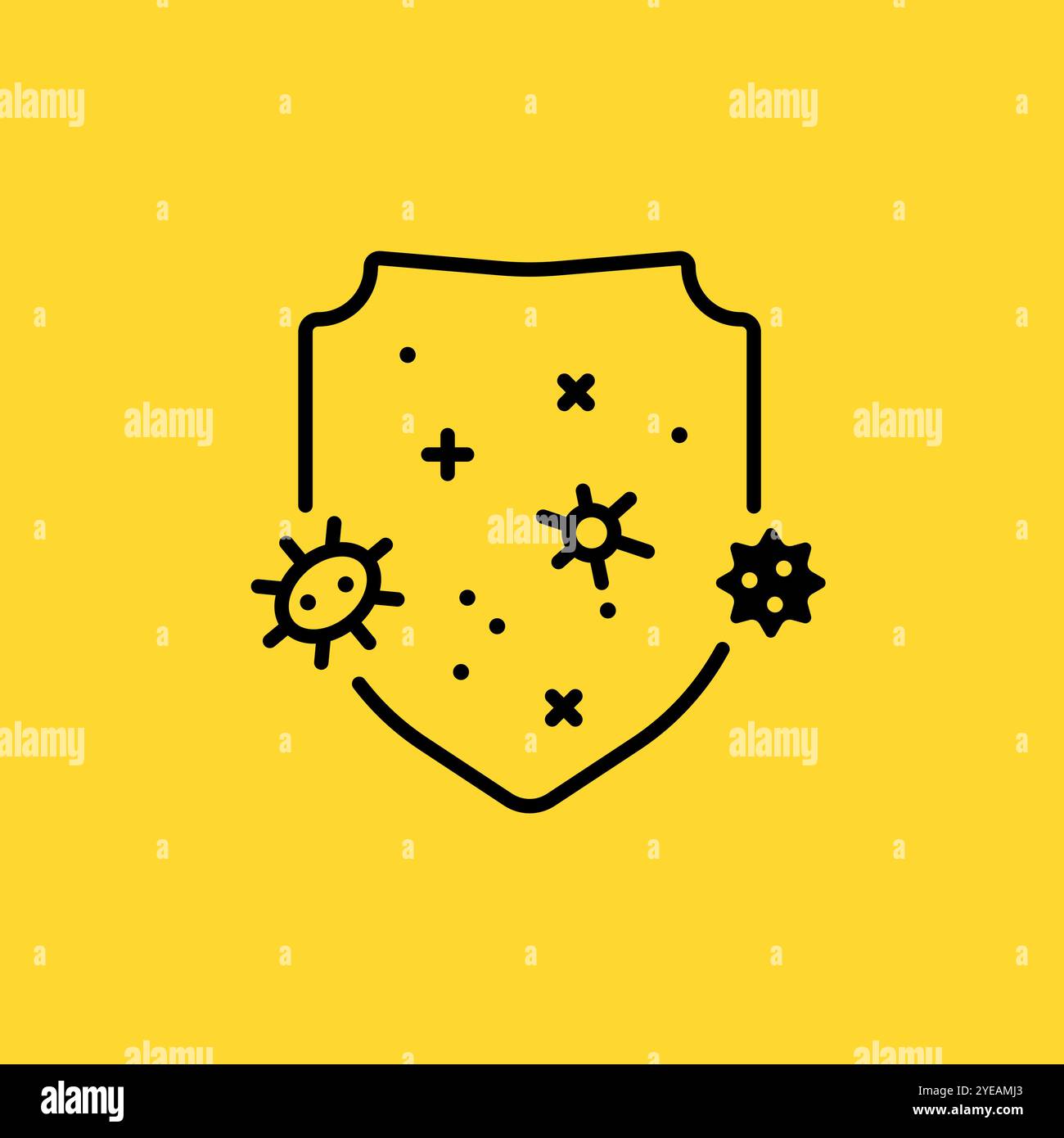 Security system icon line Stock Vector Images - Alamy