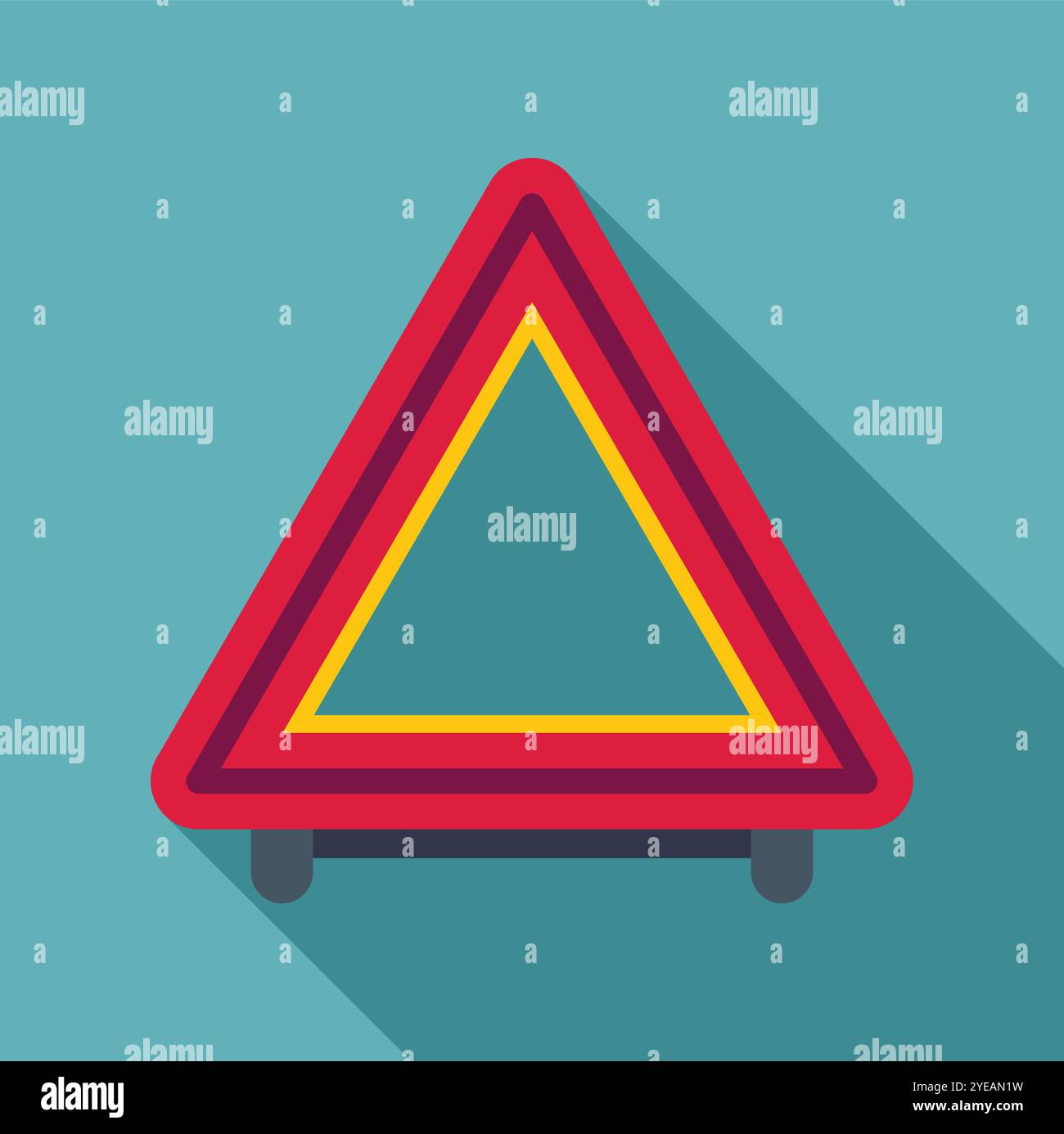 Red emergency warning triangle, essential for roadside safety ...