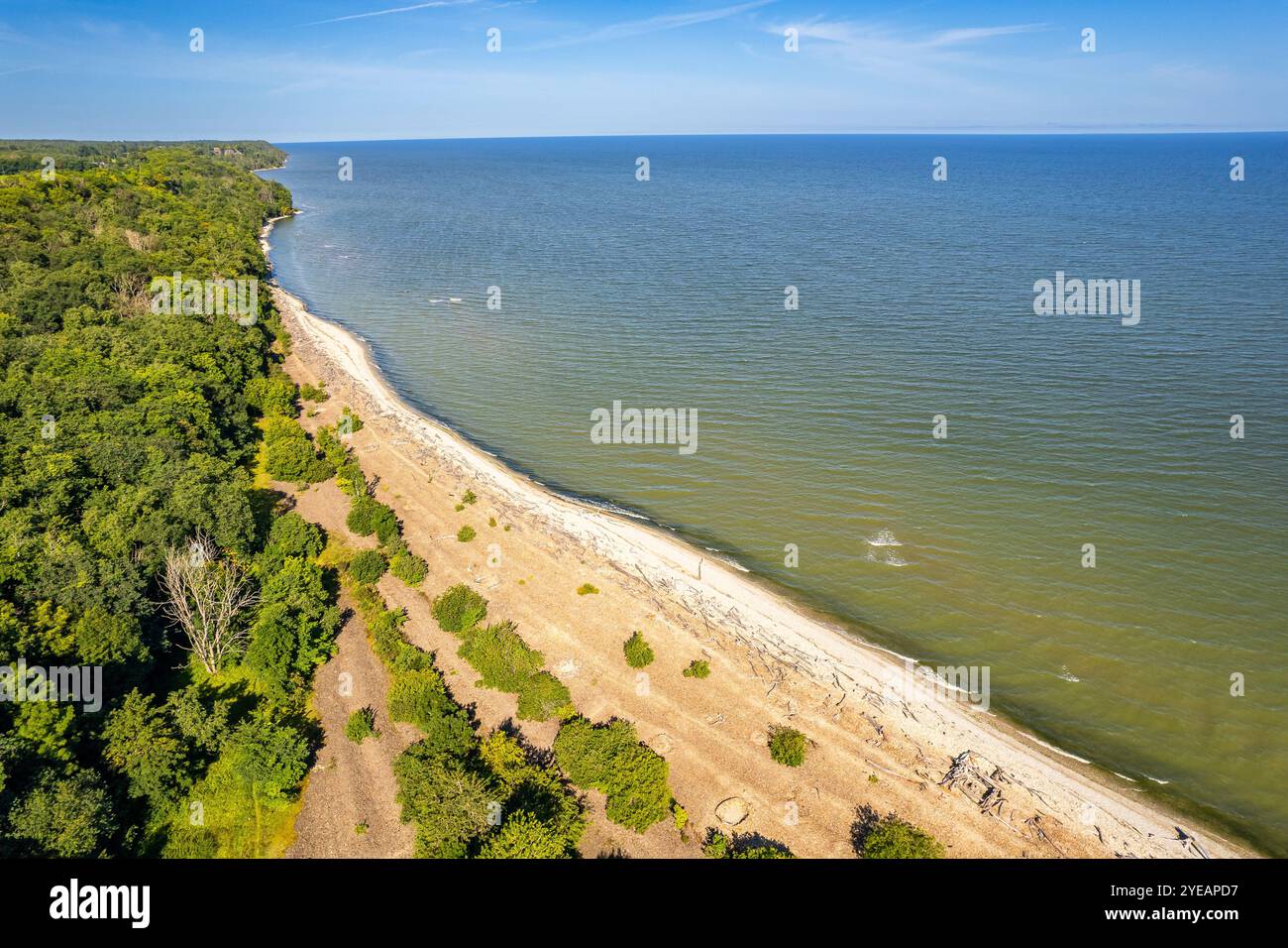 Aerial view of coastline by Toila in Estonia, Europe, August 2024 Stock ...