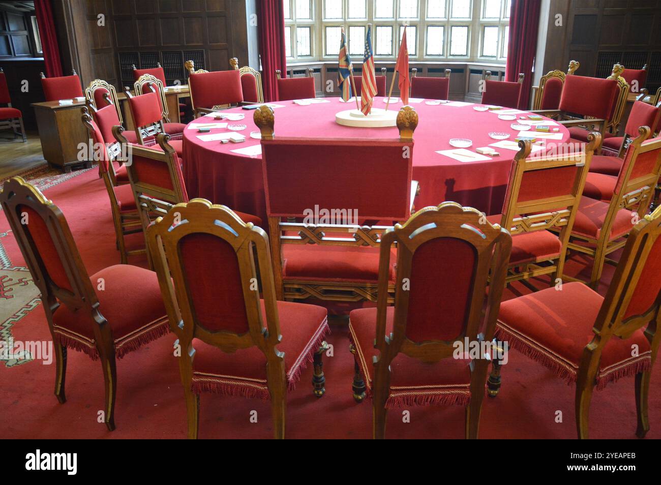 Potsdam, Germany - October 29, 2024 - The conference table of the ...