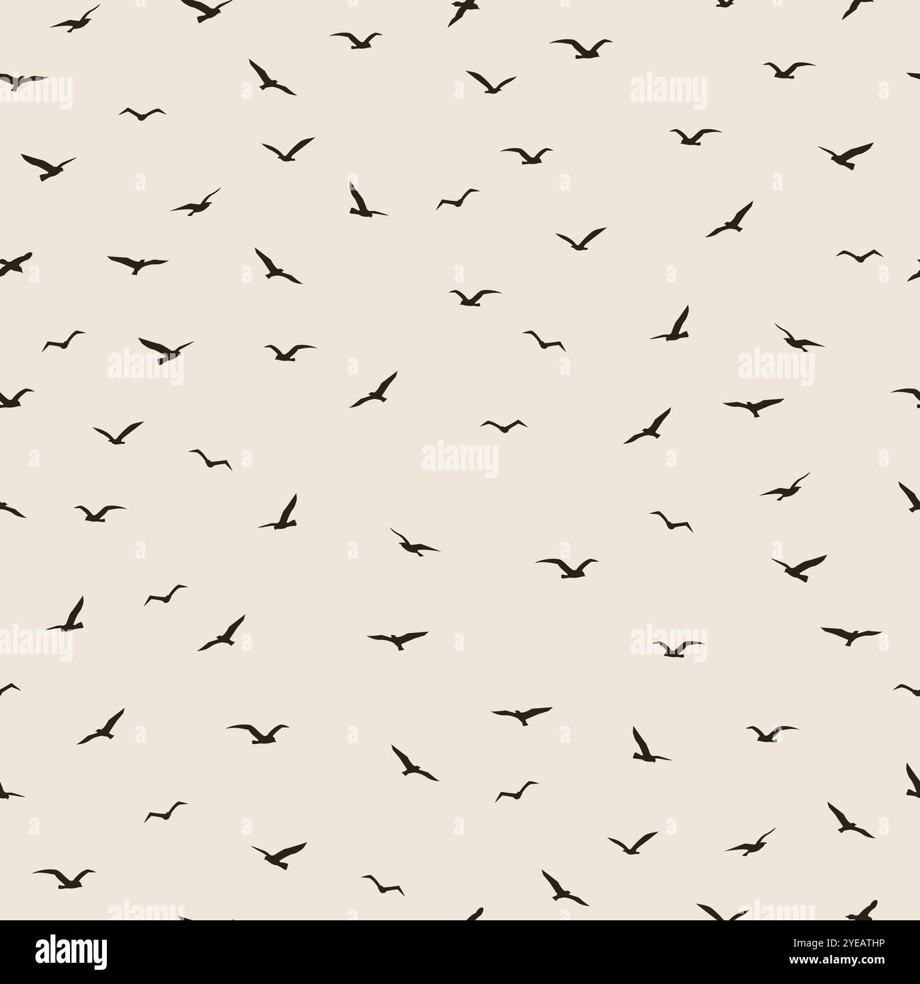 A flock of flying birds flight in different positions pattern. Wild ...