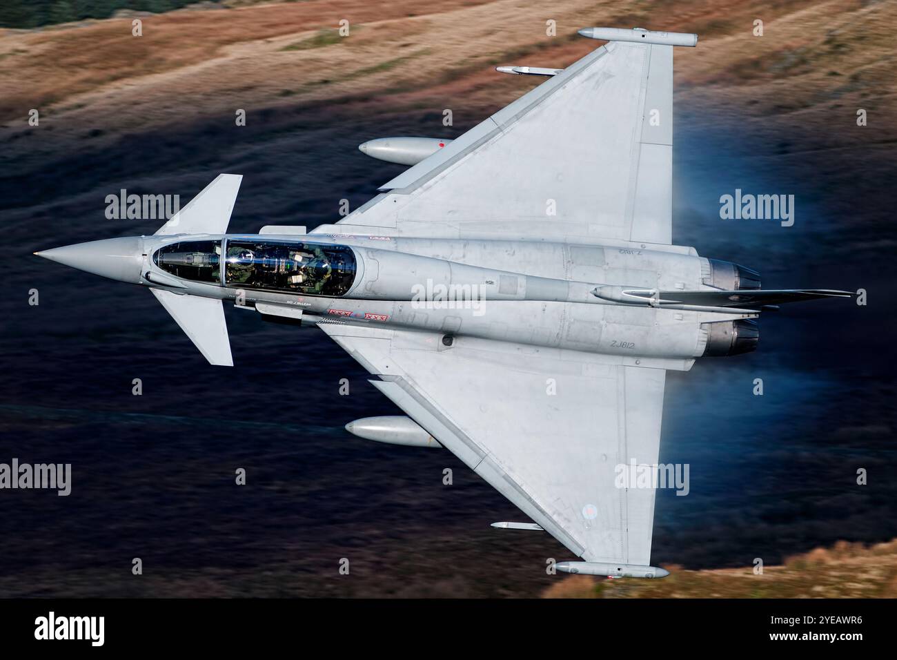 RAF Eurofighter Typhoon flying at low level Stock Photo - Alamy