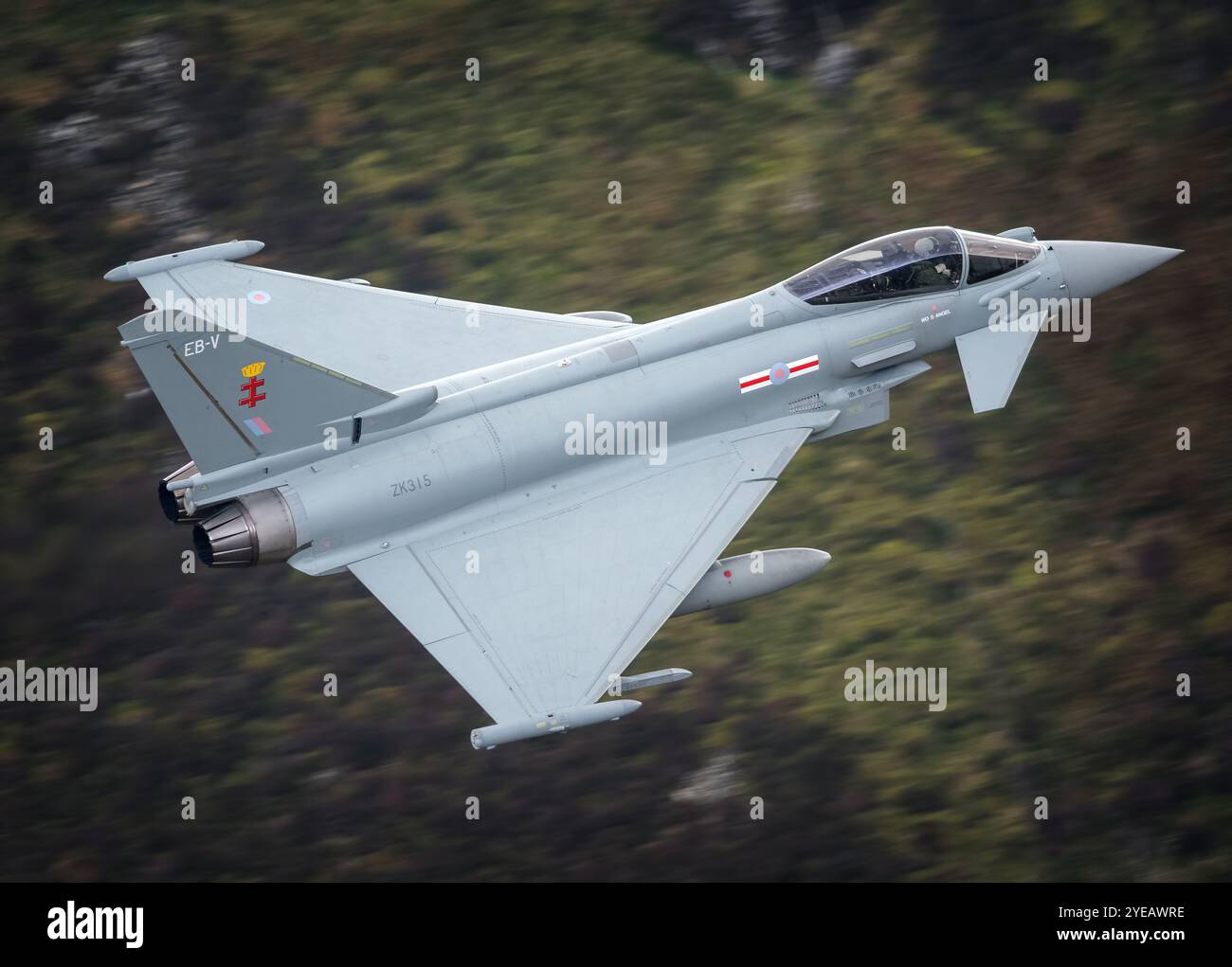 RAF Eurofighter Typhoon flying at low level Stock Photo - Alamy